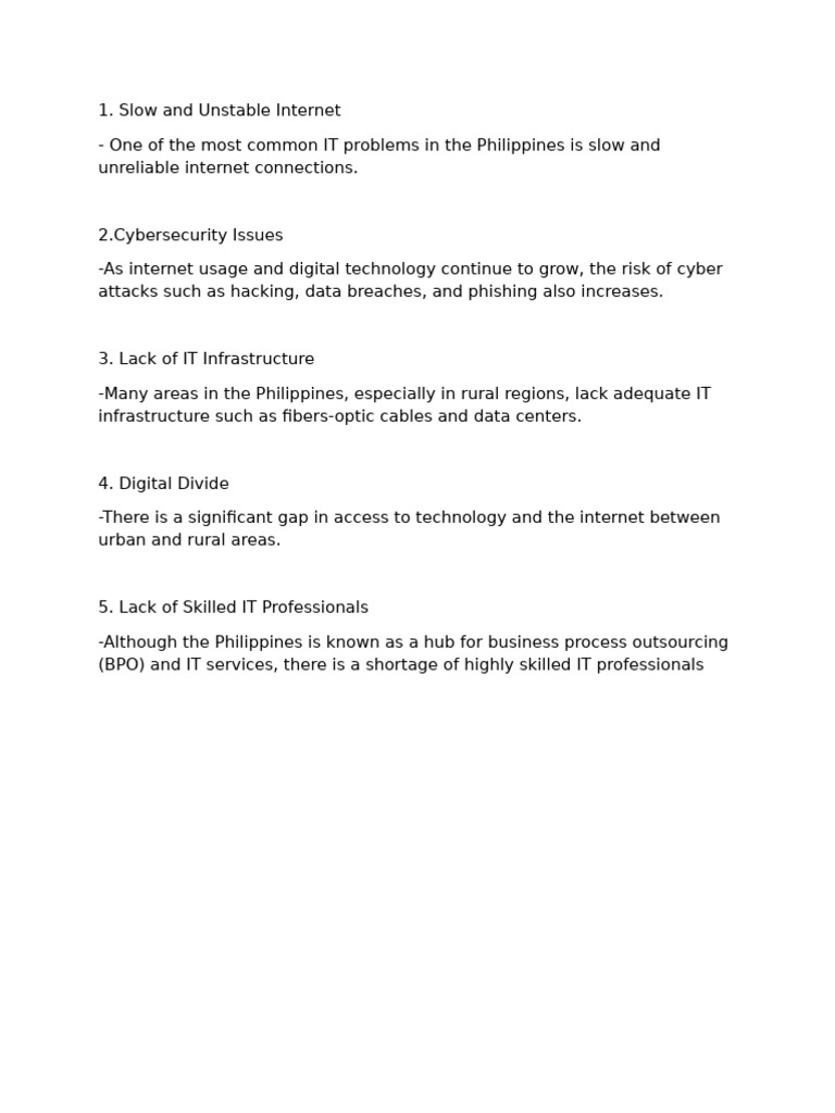 ICT Challenges in the Philippines | PDF