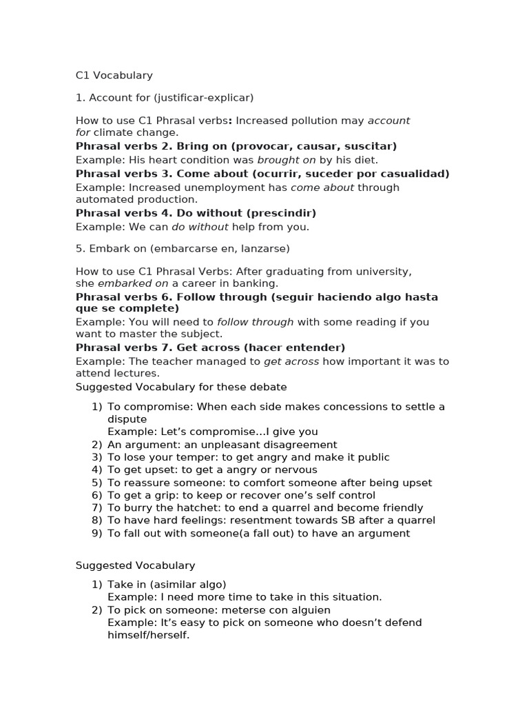 Phrasal Verbs With Explanations | PDF