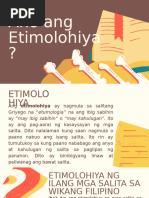 Pinagmulan NG Salita (Etimolohiya) | PDF