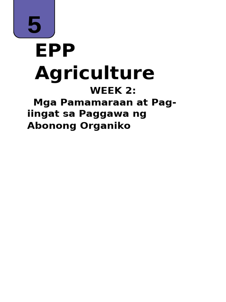 Epp5 - Week 2 | PDF