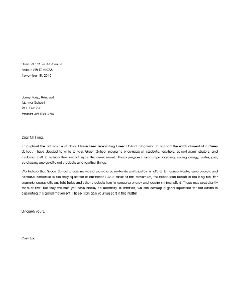 Free Sample Business Letter | PDF