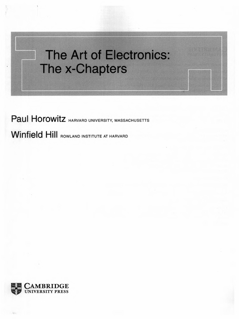 Paul Horowitz - Winfield Hill - The Art of Electronics - The X Chapters ...