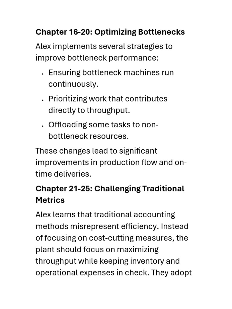 Optimizing Bottlenecks & Metrics | PDF