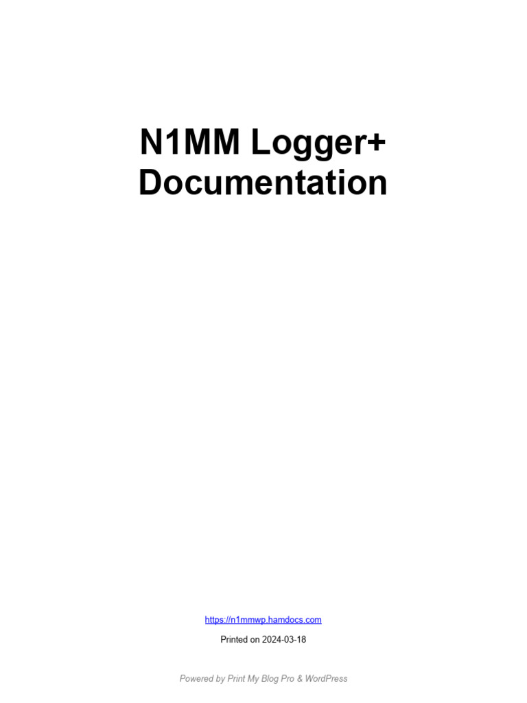 N1MM Logger+ User Guide and Setup | PDF | Computer File | Windows Xp