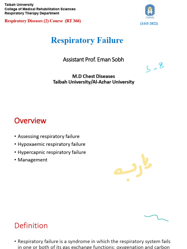 12# Respiratory Failure 1443 | PDF | Respiratory System | Breathing