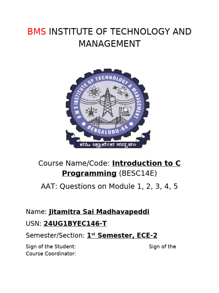 c-aat (1) | PDF | Pointer (Computer Programming) | Parameter (Computer Programming)
