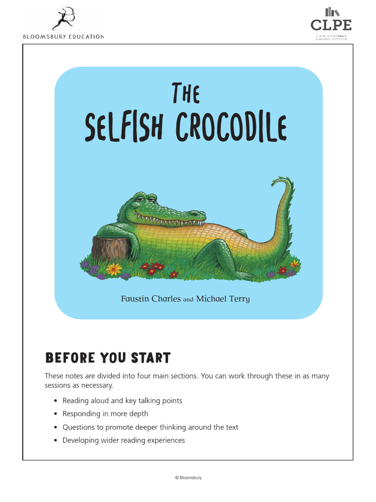The Selfish Crocodile Teaching Notes | PDF