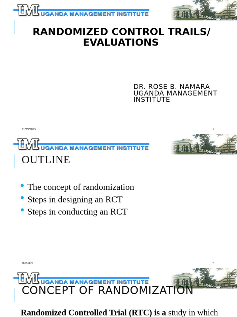 Randamised Control Trials (RCT) Rose | PDF | Randomized Controlled ...