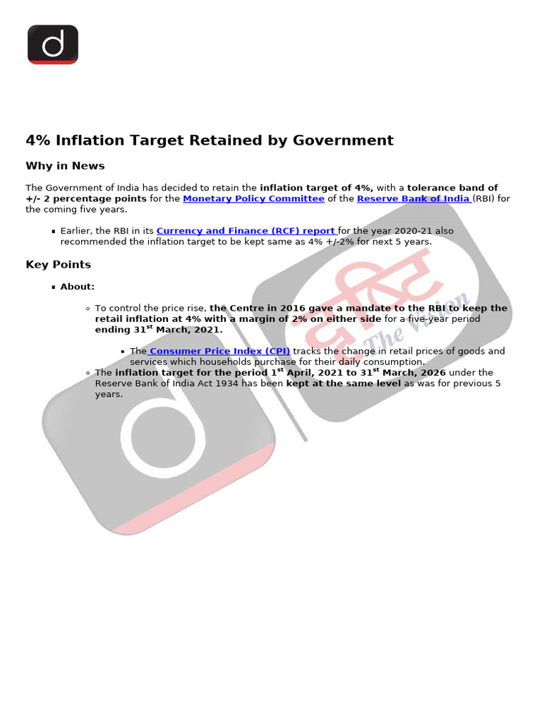 Inflation | PDF | Inflation | Inflation Targeting