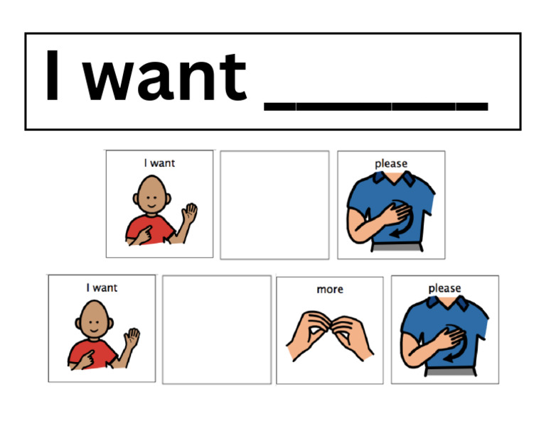 PECS I Want Sentence Frames. | PDF