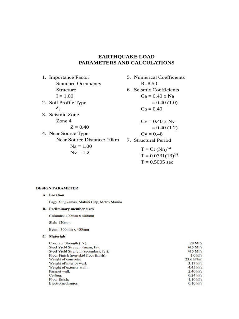Final Earthquake Load | PDF | Applied And Interdisciplinary Physics ...