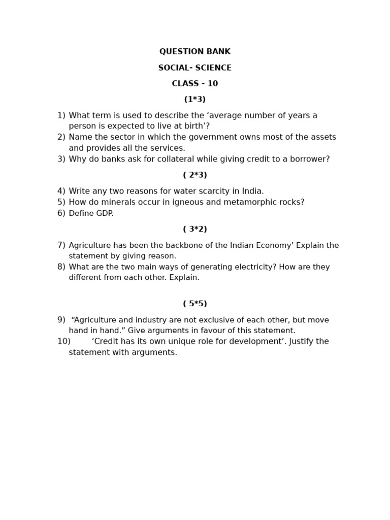Class 10 Social Science Q&A | PDF