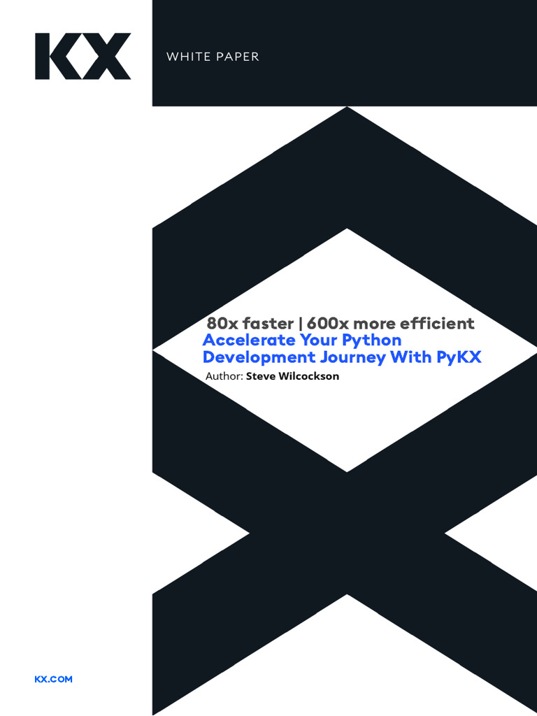Boost Your Python Development Speed by 80x With PyKX 1703203067 | PDF | Python (Programming ...