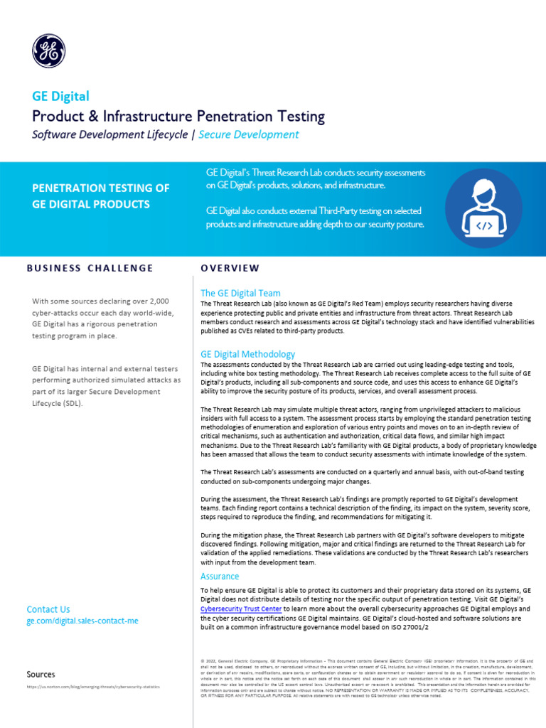 GE Digital Penetration Testing Overview | PDF | Computer Security ...