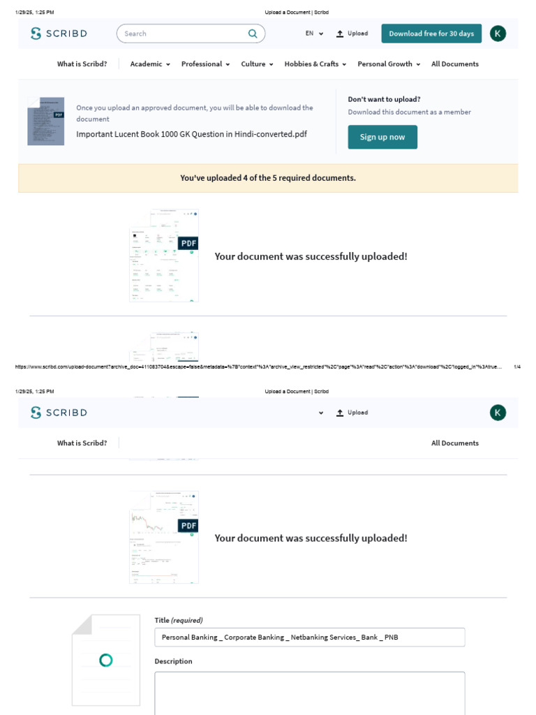 Upload A Document - Scribd | PDF | Scribd | Computing