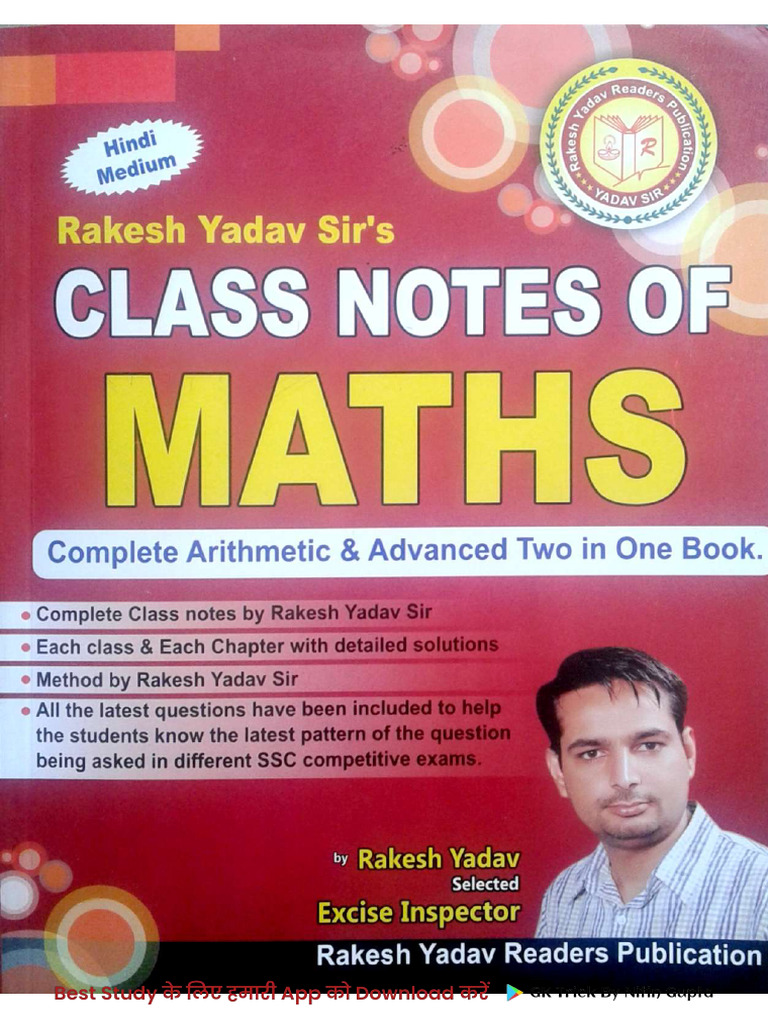 Maths Handwritten Notes in Hindi - Arithmetic and Advance | PDF | I ...