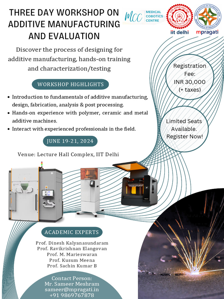 IIT Delhi - Additive Workshop Brochure | PDF
