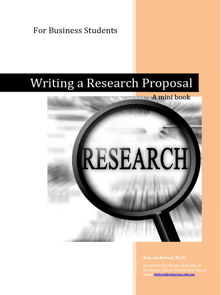 Writingaresearchproposal MiniBook | PDF | Sampling (Statistics) | Hypothesis