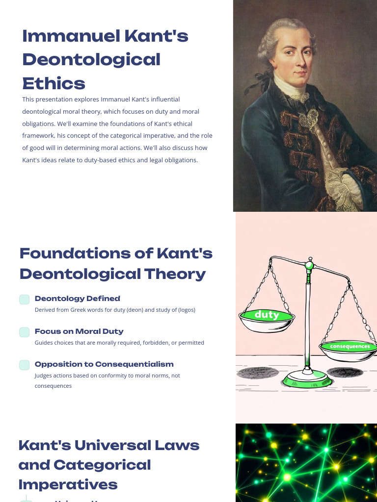 Kant's Deontological Ethics Explained | PDF | Immanuel Kant