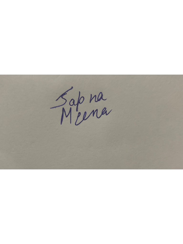 Sapna Name Sign | PDF