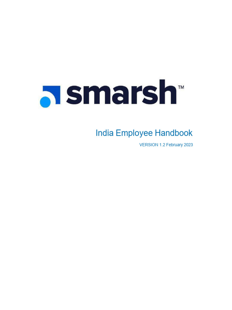 Smarsh India - Employee Handbook - 2023 | PDF | Harassment | Insider ...