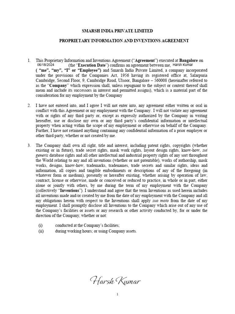 NDA New Hire | PDF | Trade Secret | Arbitration