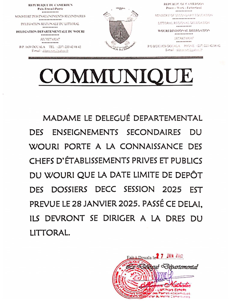 COMMUNIQUE | PDF
