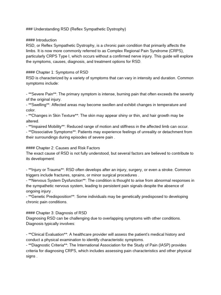 RSD: Symptoms, Causes, and Treatments | PDF | Pain | Clinical Medicine