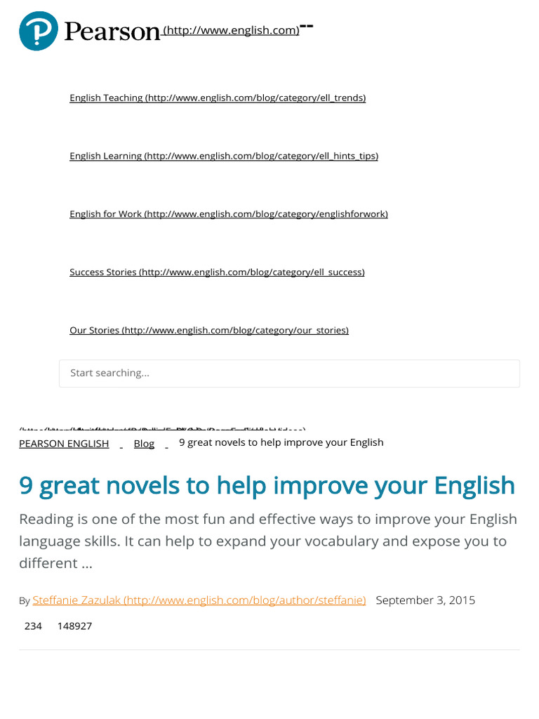 Improve English with 9 Great Novels | PDF | Multilingualism