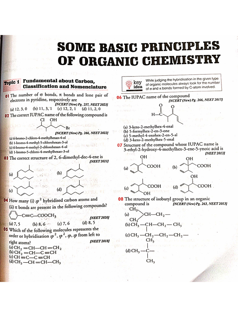 General Organic Chemistry Neet Pyq 2024 | PDF