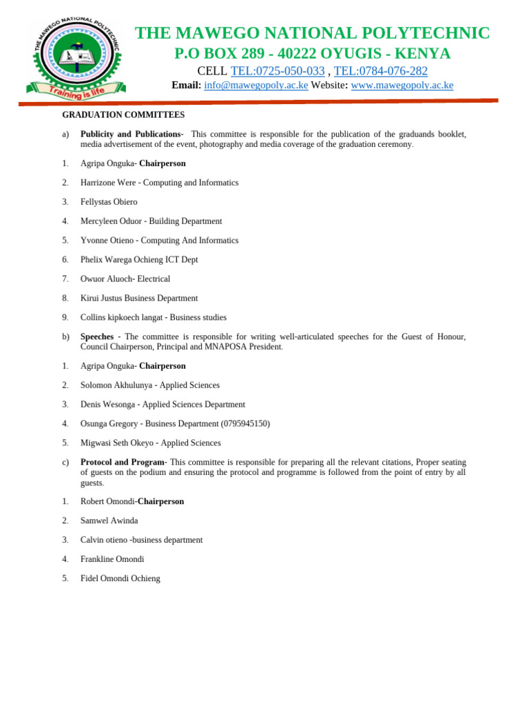 Graduation Committees With Members | PDF | Engineering