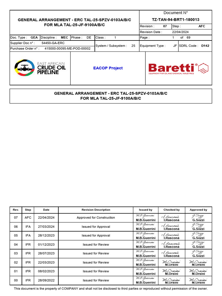 ERC TAL-25 General Arrangement Document | PDF | Equipment