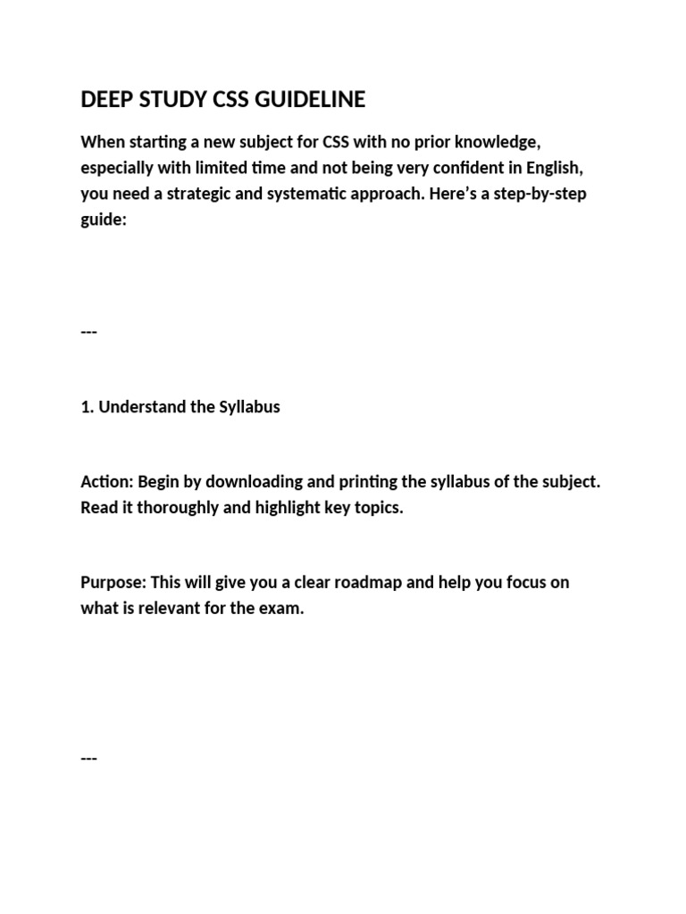 DEEP STUDY CSS-WPS Office | PDF | Reading Comprehension | Cognitive Science