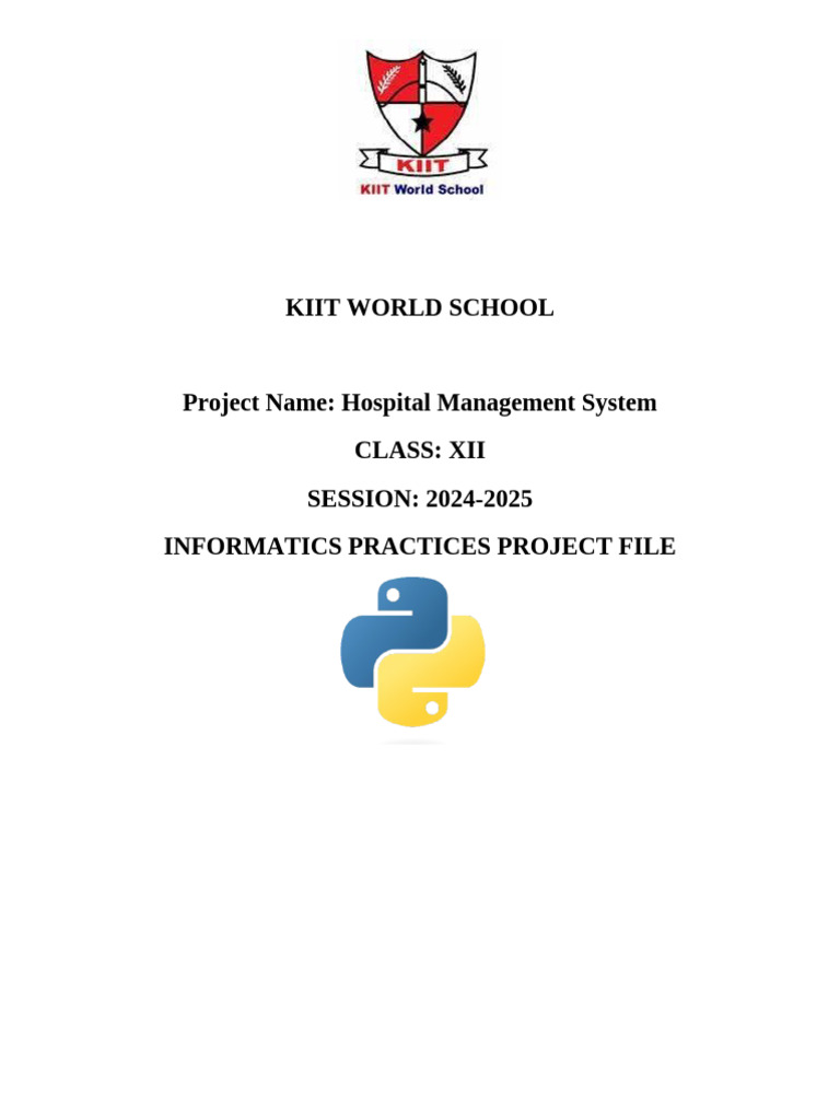 Hospital Management Documentation | PDF | Python (Programming Language) | Computer Programming