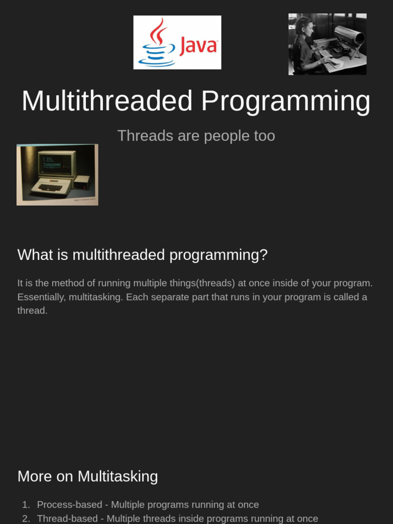 Copy of Multithreaded Programming | PDF