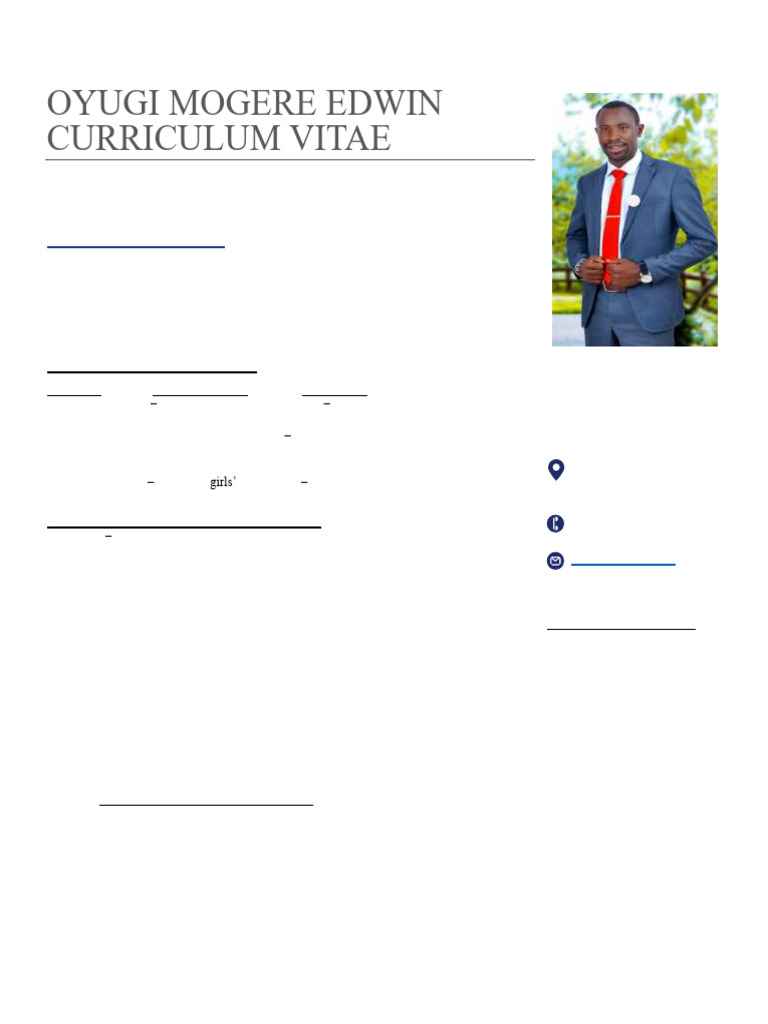 OYUGI MOGERE EDWIN RESUME | PDF | Creativity | Educational Technology
