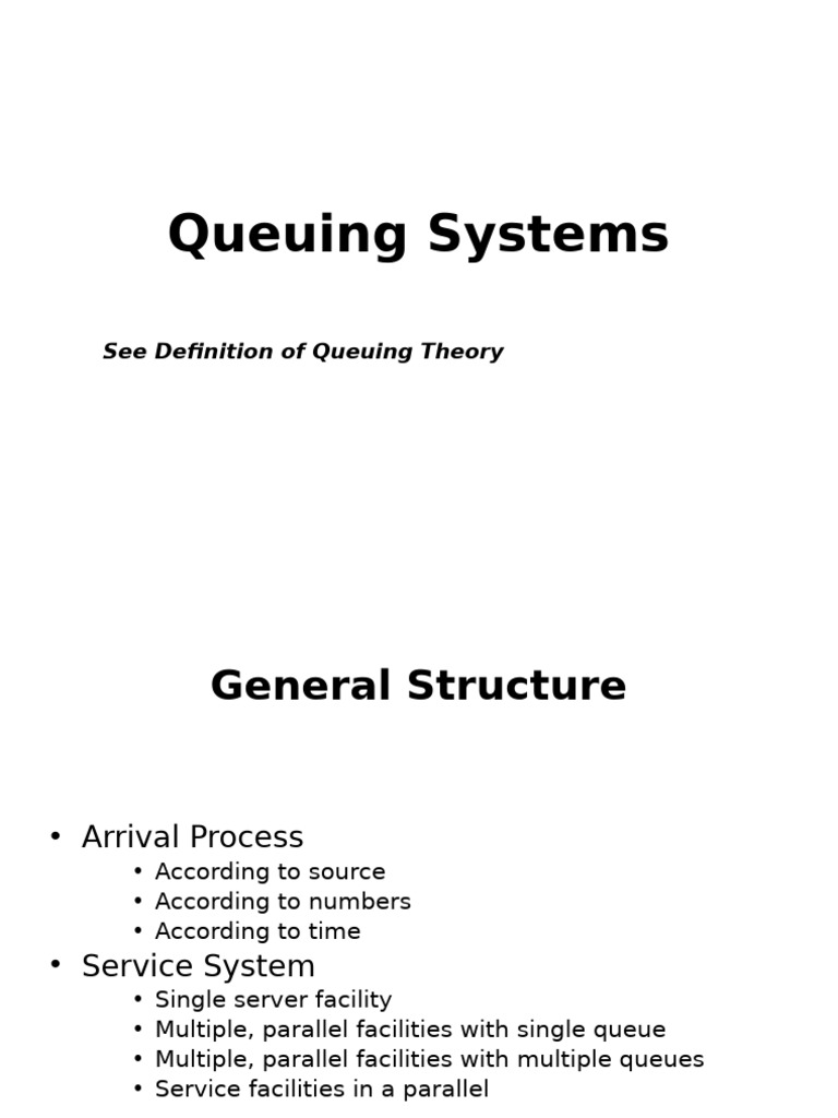 Chapter 06 - Appendeix - Queuing Systems | PDF | Applied Mathematics | Probability Theory