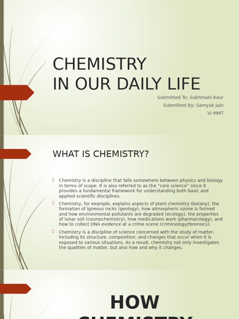 Chemistry in Daily Life | PDF | Textiles | Chemistry