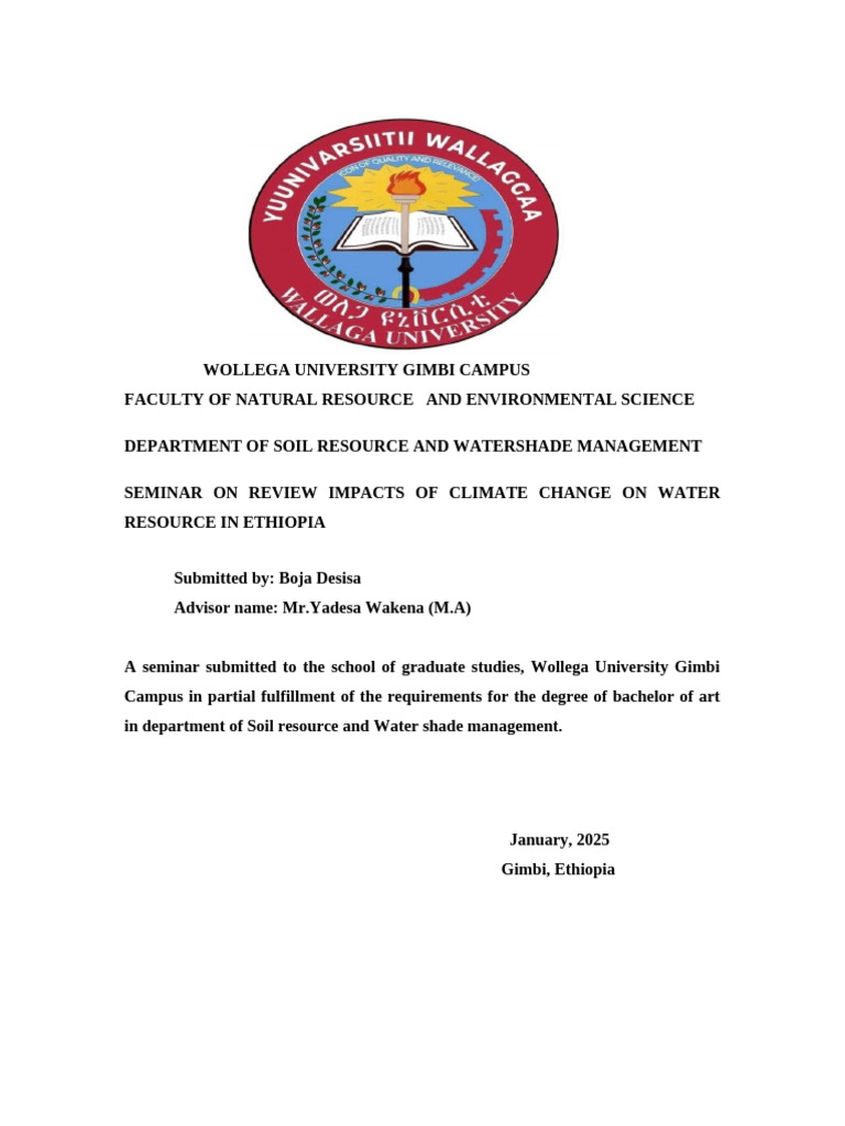 BOJA FINAL EDITION SEMINAR IN 2025.docx Last Edit | PDF | Climate Change | Water