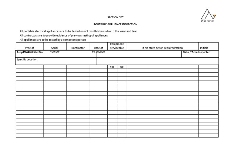 HSE-15 Tools & Equipment Inspections Checklist | PDF