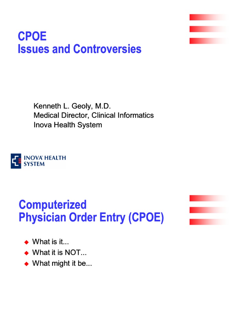 CPOE For Health Tech Net | PDF | Electronic Health Record | Patient