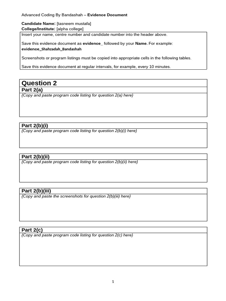 Task 1 Evidence | PDF