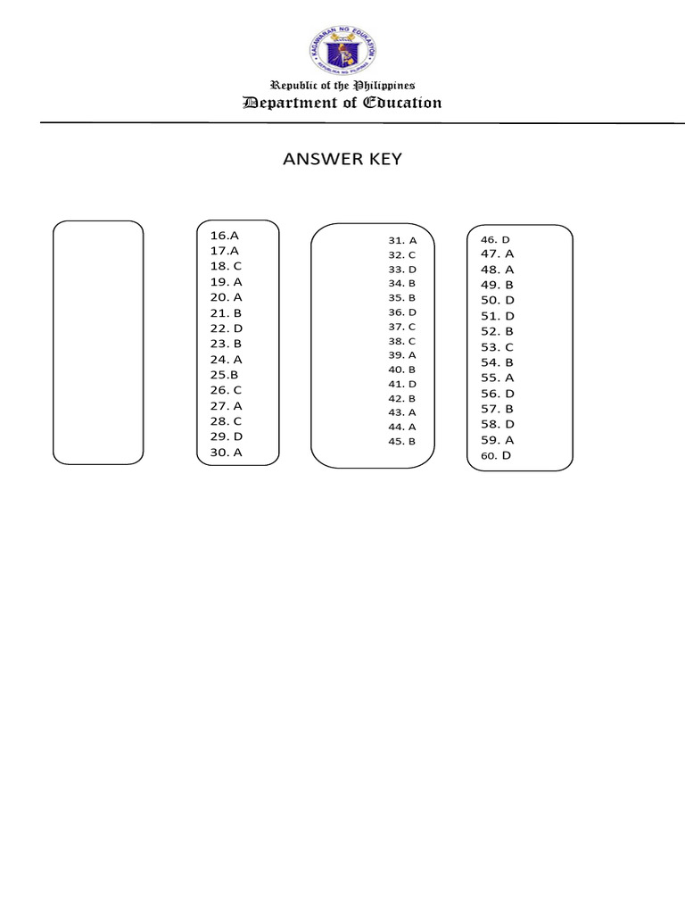 Key - Q4 - Mapeh - 6 - Edgar Vicente | PDF