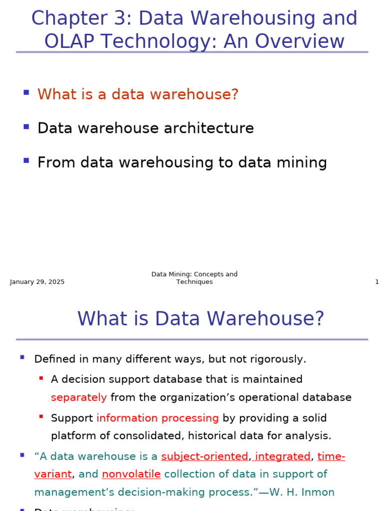 Data Ware Housing and Olap Technology | PDF | Data Warehouse | Databases