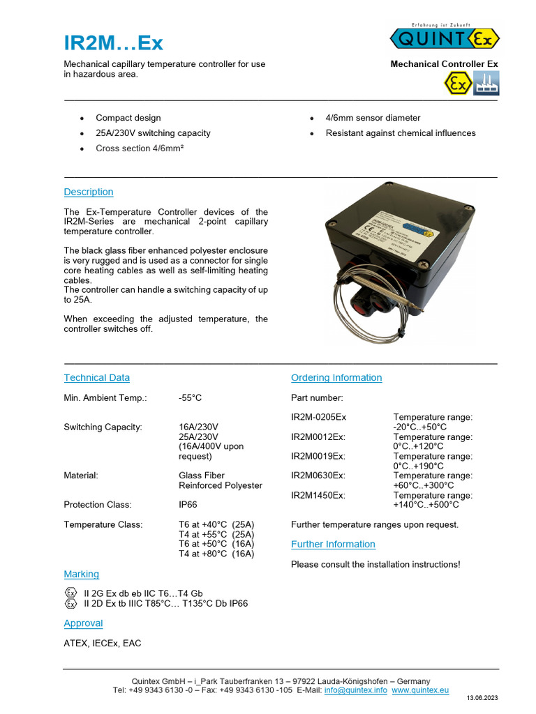 IR2M Ex-Datasheet | PDF | Electrical Engineering | Manufactured Goods