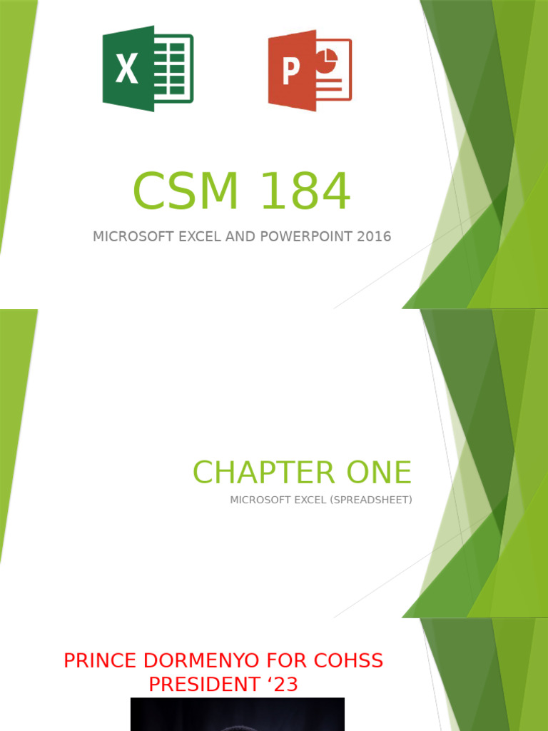 Sowah CSM 183 | PDF | Spreadsheet | Parameter (Computer Programming)