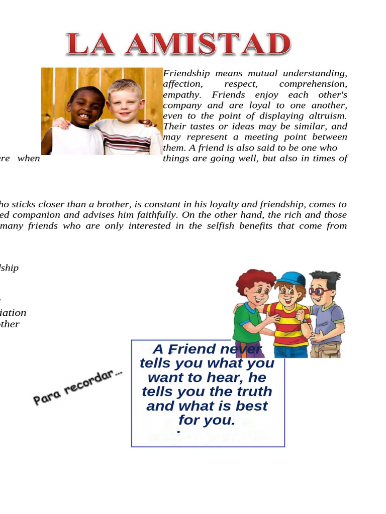 Definition of Mutual Friendship | PDF