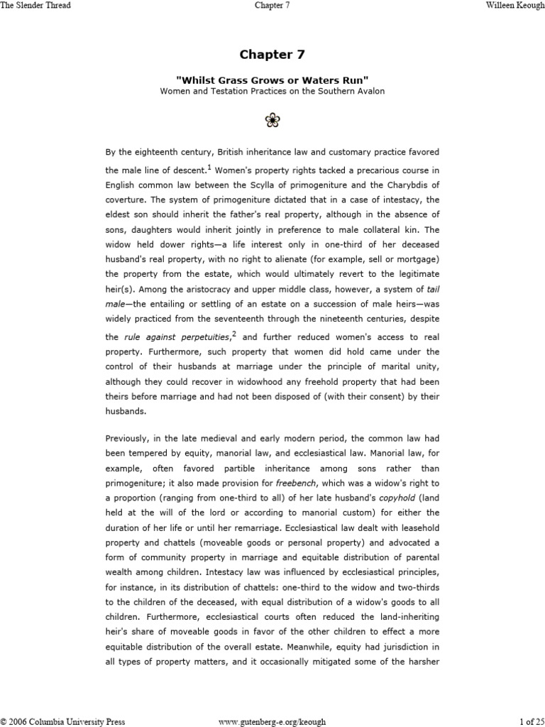 Chapter7 | PDF | Will And Testament | Inheritance