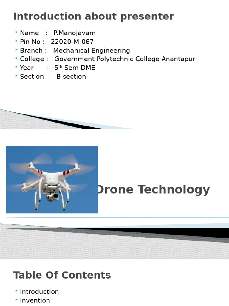 Advanced Drone Technology | PDF | Unmanned Aerial Vehicle | Aviation