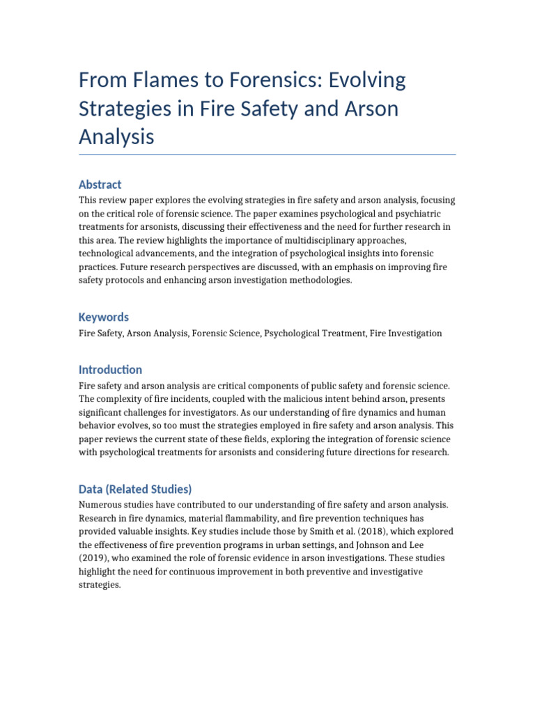 Fire Safety Arson Review | PDF | Psychology | Arson